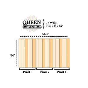 Barn Walls Dark Brown Headboard, Rustic Design, Solid Wood Headboard, Floating Panels, Wall Mount, Adjustable Height, Easy Assembly, Queen Size