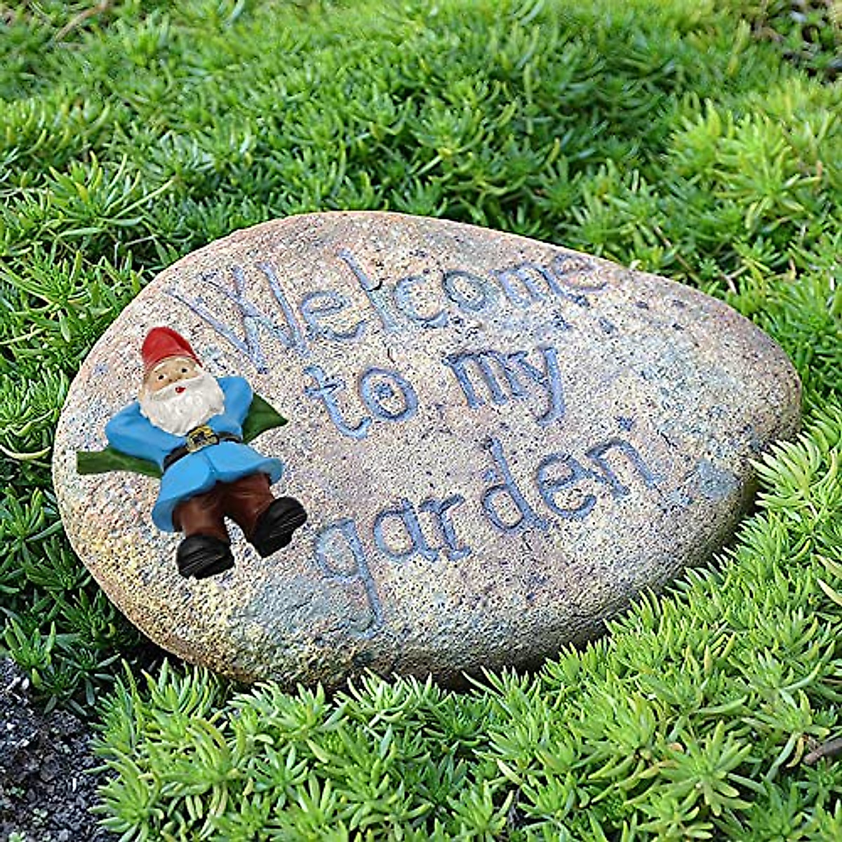 JIUMO Dance Miniature Garden Gnome Set of 4 Fairy Garden Gnomes Accessories Campfire Little Garden Gnomes Outdoor Small Garden Gnome Figurines Ornaments Gifts