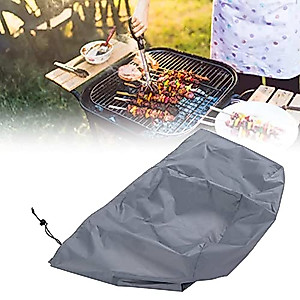 Natudeco Outdoor Barbecue Grill Cover Garden Griddle Dust Cover Waterproof Windproof UV Protection BBQ Accessories Compatible Most Small Grill