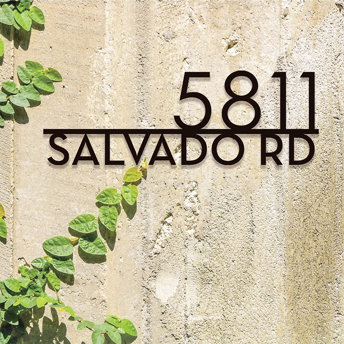 Custom House Number 304 Stainless Steel for Outside, Address Sign Plaque, Modern House Number (18")