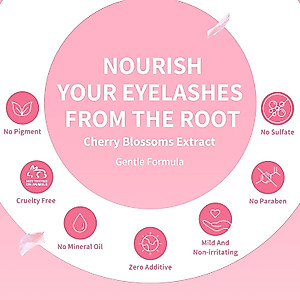 Eyelash Extension Cleanser, Upgraded Eyelash Extension Shampoo 60ML+Mascara Wand+Brush Eyelash Foam Cleanser For Extensions and Natural Lashes,Paraben & Sulfate Free, Salon and Home Use