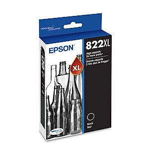 EPSON T822 DURABrite Ultra Ink High Capacity Black Cartridge (T822XL120-S) for select Epson WorkForce Pro Printers