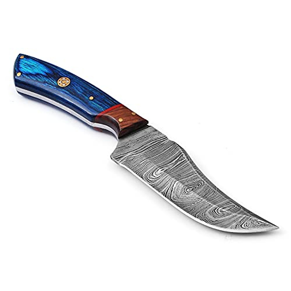 Damascus Knives Custom Handmade Hunting Knife- Best Damascus Steel Blade Skinning Knife- Fixed Blade Hunting Knife With Sheath Belt Loop