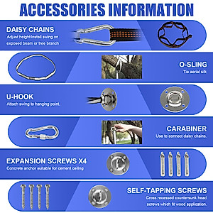 SZHLUX Sensory Swing for Kids,Indoor Therapy Swing Great for ADHD,Aspergers,Sensory Processing Disorder,and Autistic Children