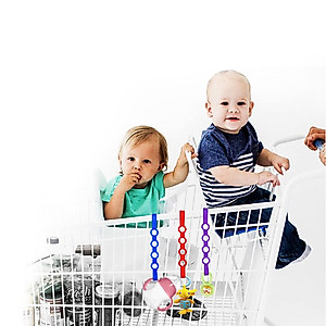 Toy Straps for Baby, 5 Pack Silicone Pacifier Clips Toddler Bottles Harness Holder for Stroller,Highchair,Crib,Shopping Trolley,Cars,Bags