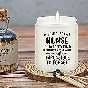 Maybeone Nurse Appreciation Gifts - A Truly Great Nurse is Hard to Find - Lavender Scented Candle Gift - Graduation, Retirement, Christmas, Birthday Gifts for Nurse - Thank You Gifts for Nurse