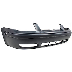 Evan Fischer Front Bumper Cover Compatible with 1999-2005 Volkswagen Jetta Primed with Built-in Molding Sedan/Wagon 4th Gen