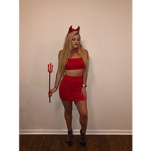 BEAGIMEG Women's Ruched Cami Crop Top Bodycon Skirt 2 Piece Outfits Dress Red