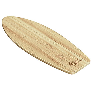 Laguna Bamboo Mini Surfboard Cutting Board, 23-inch by 7.5-inch - Earth Friendly Bamboo Surf Board with Stylish Honey Stripe Design for Wall Decor - Surf Boards for Decorating - by Island Bamboo