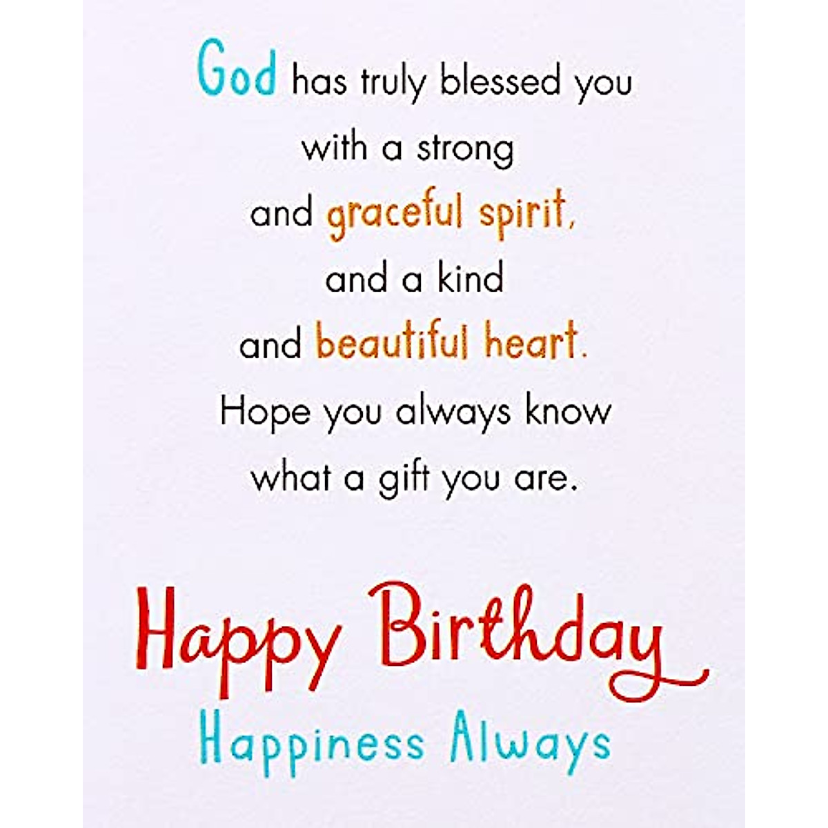 American Greetings Religious Birthday Card (Made You Special)