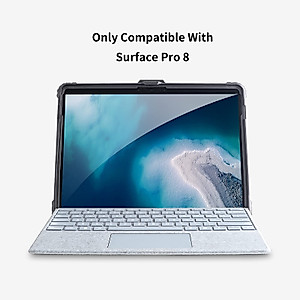 AOAO for Microsoft Surface Pro 8 Case with Shoulder Strap, Hand Strap, Stylus Pen Holder, Rugged, Shock-Absorbing and Drop-Resistant(13inch)