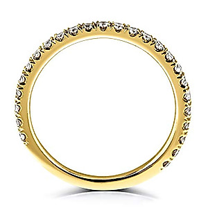 Kobelli Diamond Semi Eternity 3/8 Carat TW Gold Band - rose-gold / 8.5