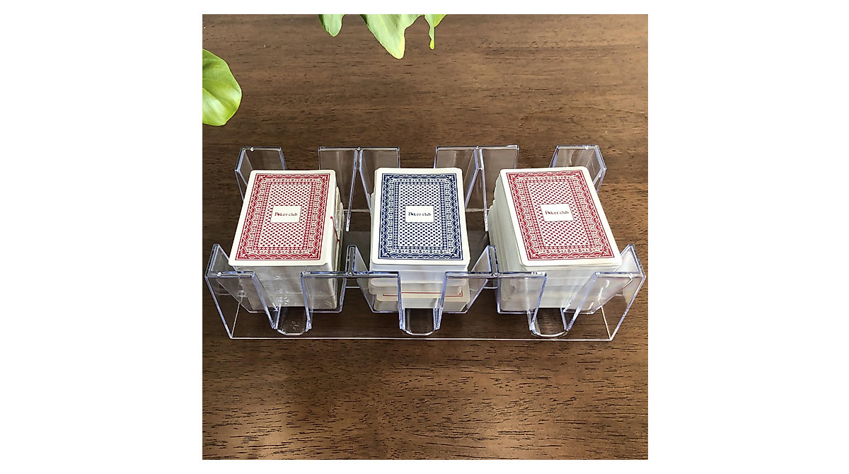 Yuanhe 9 Deck Clear Canasta Card Holder - Durable & Easy to Use