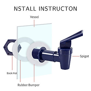 Hgzaccompany Replacement Cooler Faucet Water Bottle Jug,Water Dispenser Tap Set,BPA-Free Plastic Spigot Spout Water Beverage Lever Pour Dispenser Valve,Water Crock Tap (2 Blue)