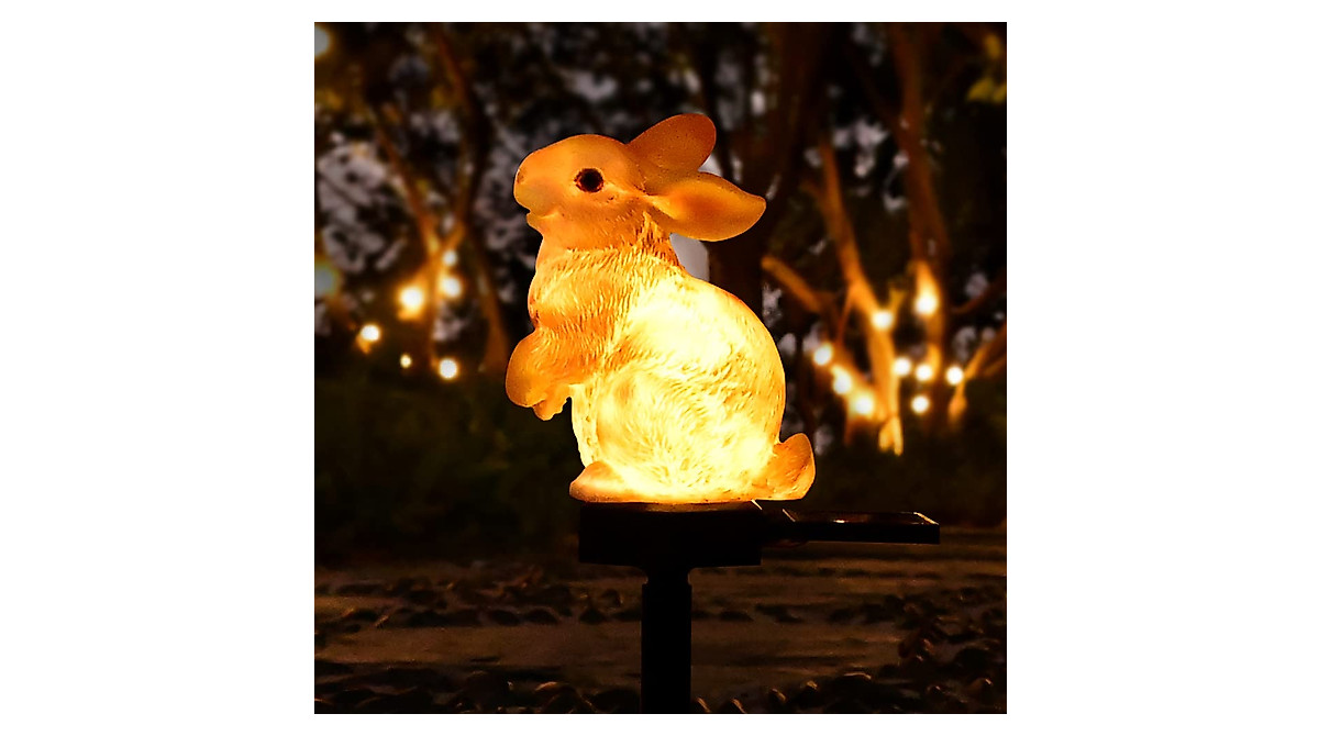 Juliahestia Solar Rabbit Garden Ornaments - Waterproof Outdoor Decor