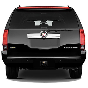 iPick Image, Compatible with - Cadillac UV Graphic Black Metal Face-Plate on ABS Plastic 2 inch Tow Hitch Cover