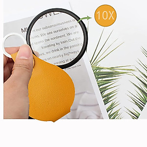 KacoKaco 3Pack 10X Pocket Magnifying Glass with Rotating Protective,Keychain Perfect for Senior Reading,Explore,Fine Prints, Sew,Jewelry, Hobbies, Pendant.