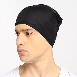 ALASKA BEAR Silk Balaclava Face Mask for Men and Women, Pure Mulberry Silk Neck Gaiter Black