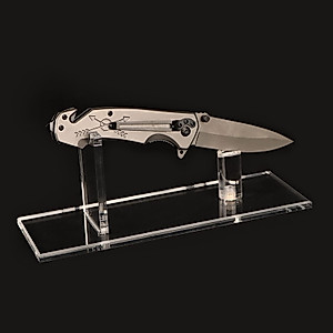 WANLIAN knife stand ,Knife display stand, acrylic knife display stand, collectible knife display stand, knife collection display stand, for single knife hut home decoration (transparent 1 pack)