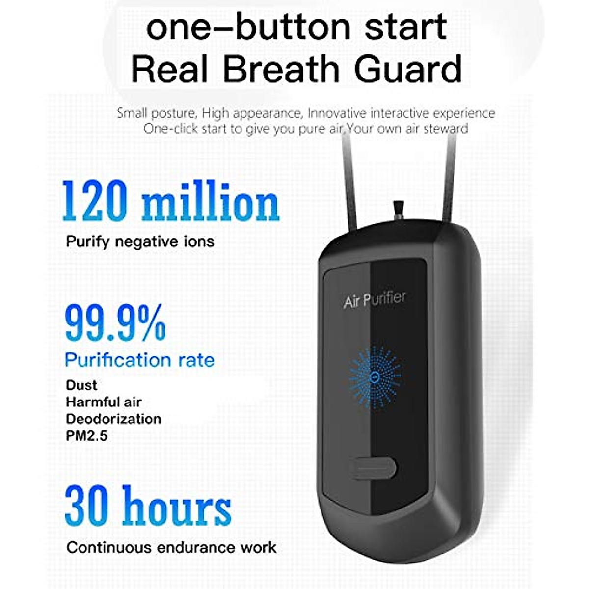 Personal Air Purifier,Air Purifier Necklace Around The Neck,2021 Upgrade New Trave size Remove Pet Smell/OutDoor by IGOKOTI