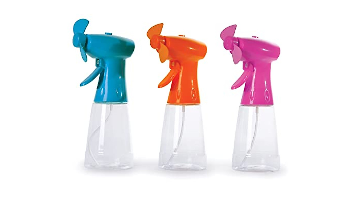 3 Pcs Set Handheld Fan With Water Spray Mister - Personal Cooling Fan ...