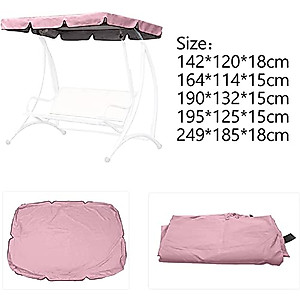 KFJZGZZ Swing Top Cover Universal Garden Swing Seat Canopy Replacement,Waterproof Patio Hammock Cover,Swing Chair Top Cover Roof Sun Shade Sun Lounger for Outdoor(Cover Only)