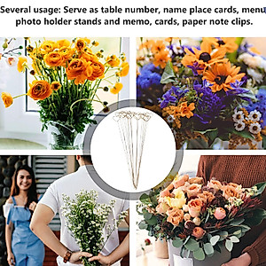 80PCS Gift Card Holder, Table Number Holders Floral Card Holder Stick, Bouquet Holder Place Card Holders Picture Holder Photo Holder Reserved Table Signs Table Decorations for Wedding and Party
