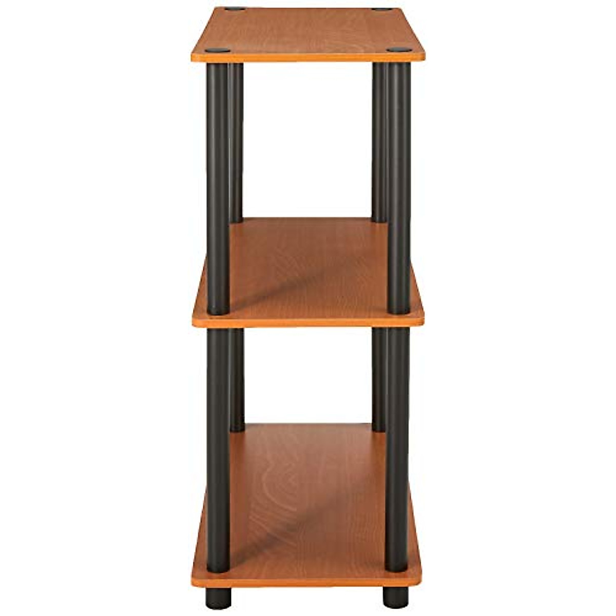 Furinno Turn-N-Tube 3-Tier Compact Multipurpose Shelf Display Rack, Light Cherry