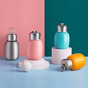 6.7 Oz Mini Insulated Water Bottle Stainless Steel Children Water Bottle Sport Tumbler Vacuum Cup Small Portable Water Bottle for Home, School, Office, Camping (Light Blue)