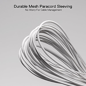 Redragon PSU007 Premium 600W PCI-e 5.0 GPU Power Cable, 72 CM Sleeved PSU Cable w/ 16pin(12+4) 12VHPWR Connector for PCIe 5.0 GPUs 3090TI/4070TI/4080/4090TI