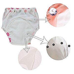 Yealoo 6pcs Baby Infant Toddler Potty Training Pants Underwear Washable Reusable