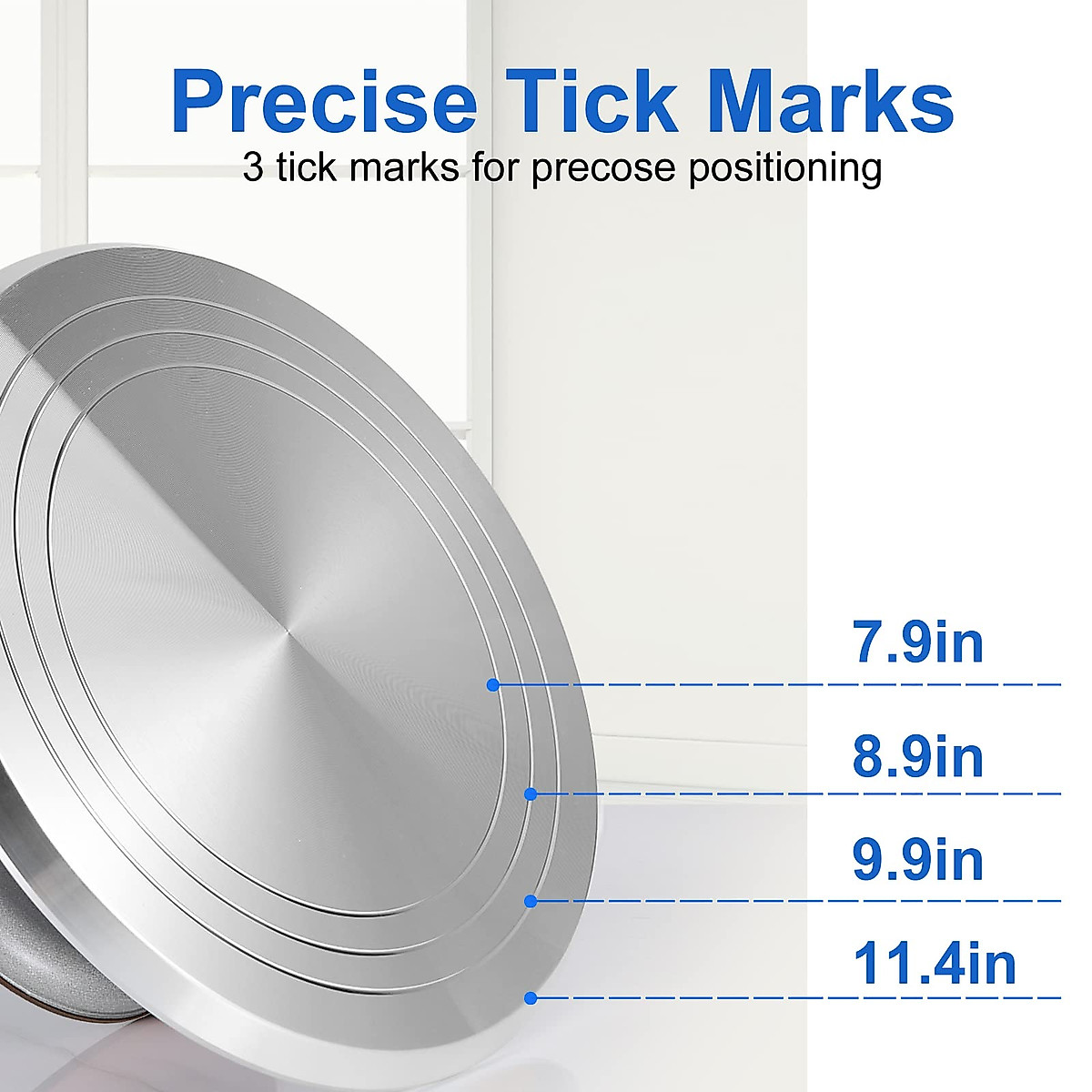 WObell Aluminium Alloy Rotating Cake Stand 12 Inch Revolving Cake Turntable for Cake, Cupcake Decorating Supplies