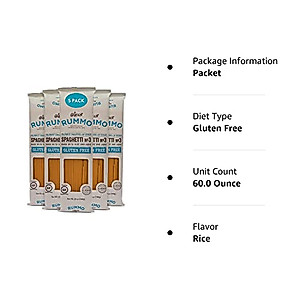 Rummo Italian Pasta GF Spaghetti No.3, Always Al Dente, Certified Gluten-Free (5 Pack, 12 Ounce Each)