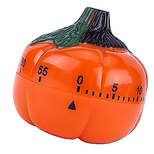 DOITOOL Kitchen Timer, Pumpkin Design Mechanical Timer Kitchen Timer Household Cooking Time Manager Baking Reminder Cooking Countdown Timer (Orange)