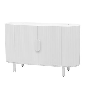 Merax Light Luxury Sideboard with Adjustable Shelves,Suitable for Living Room,Study and Entrance, White