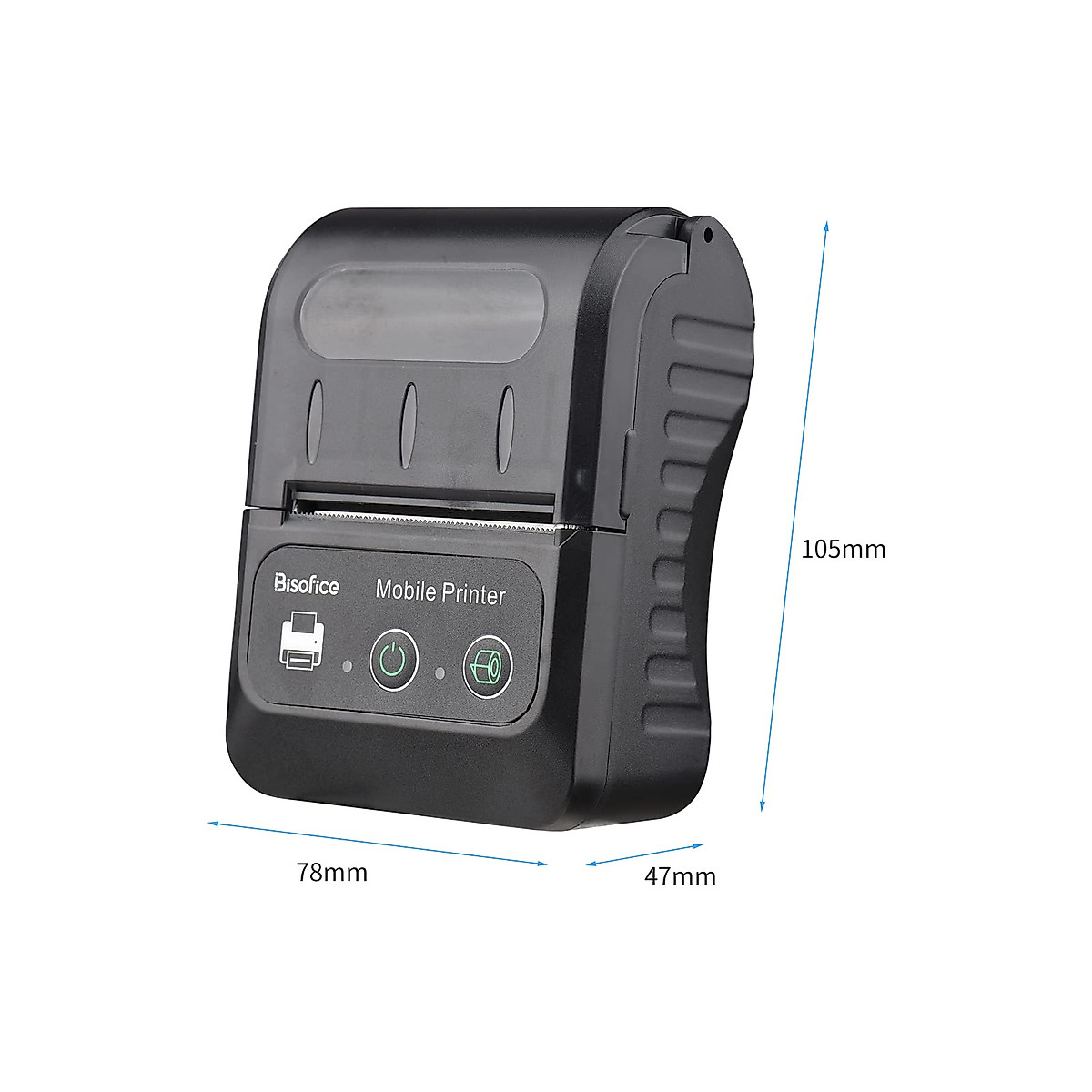 Sunydog Receipt Printer,Portable 58mm Receipt Thermal Printer 2 inches Mini Mobile Pocket Printers with 1 Thermal Paper Roll USB&Wireless BT Connection Compatible with Windows/Android/iOS for Office