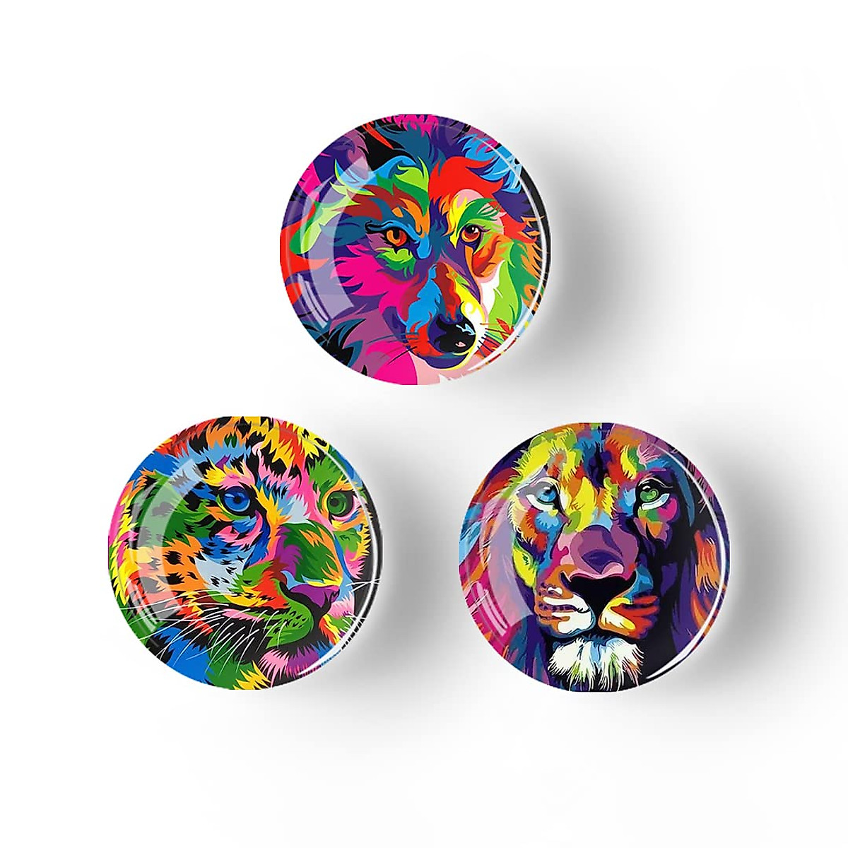 Famous Paintings Set Refrigerator Magnets, 7pcs World Masterpiece, Stylish Simple Glass Decorative Magnets for Fridge Decor