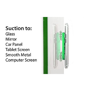 Cellfy Universal Smartphone Suction Mount for Taking Pictures and Video; Neon Green. This Universal Mount is Operable with iPhone, Samsung, or Any Model of Smartphone, Providing a Strong Hold!