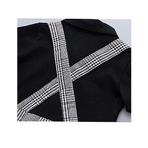 HeMarIsle Baby Boy Gentleman White Shirt Bowtie Tuxedo Onesie Jumpsuit Overall Romper（0-18M） … (Black&Plaid, 60(0-3 Month))