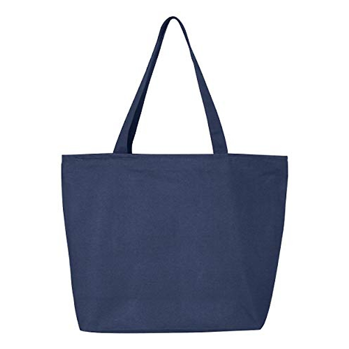 shop4ever® Mother of the Bride Heavy Canvas Tote with Zipper Reusable Shopping Bag 12 oz Navy 1 Pack