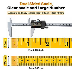 Tape Measure, 5 Packs 120 Inch/300cm Dual Scale Measuring Tape for Body Measurements, Sewing Fabric Soft Small Cloth Tailor Waist Tape Measure Body Measuring Tape Weight Loss