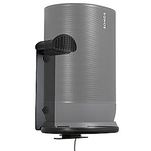 Sanus Indoor & Outdoor Mount Designed for Sonos Move Speaker -Save Shelf & Table Space-Weather resistant - WSSMM1-B2 (Black)