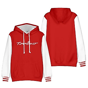 PAJOMLAG TOMMYINNIT Red Cosplay Hoodies Dream SMP MCYT New Logo Men/Women Sweatshirt Baseball Uniform Sweatshirt (HJ05600A01,XX-Small)