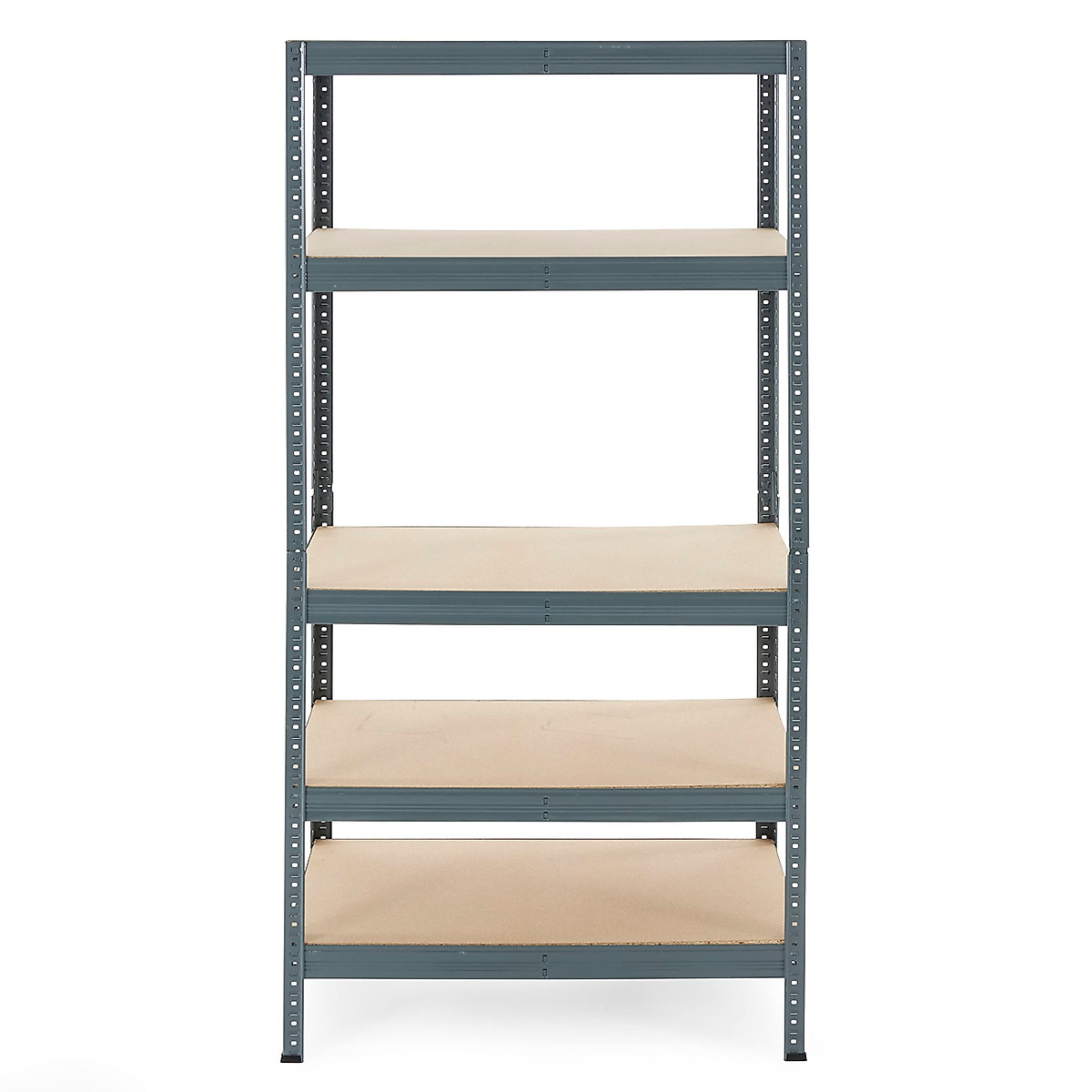 Trestles 36 x 72" Multipurpose 5 Tier Adjustable Storage Metal Frame Shelving Unit Boltless Utility Rack for Warehouses and Garages, 800 lb Capacity