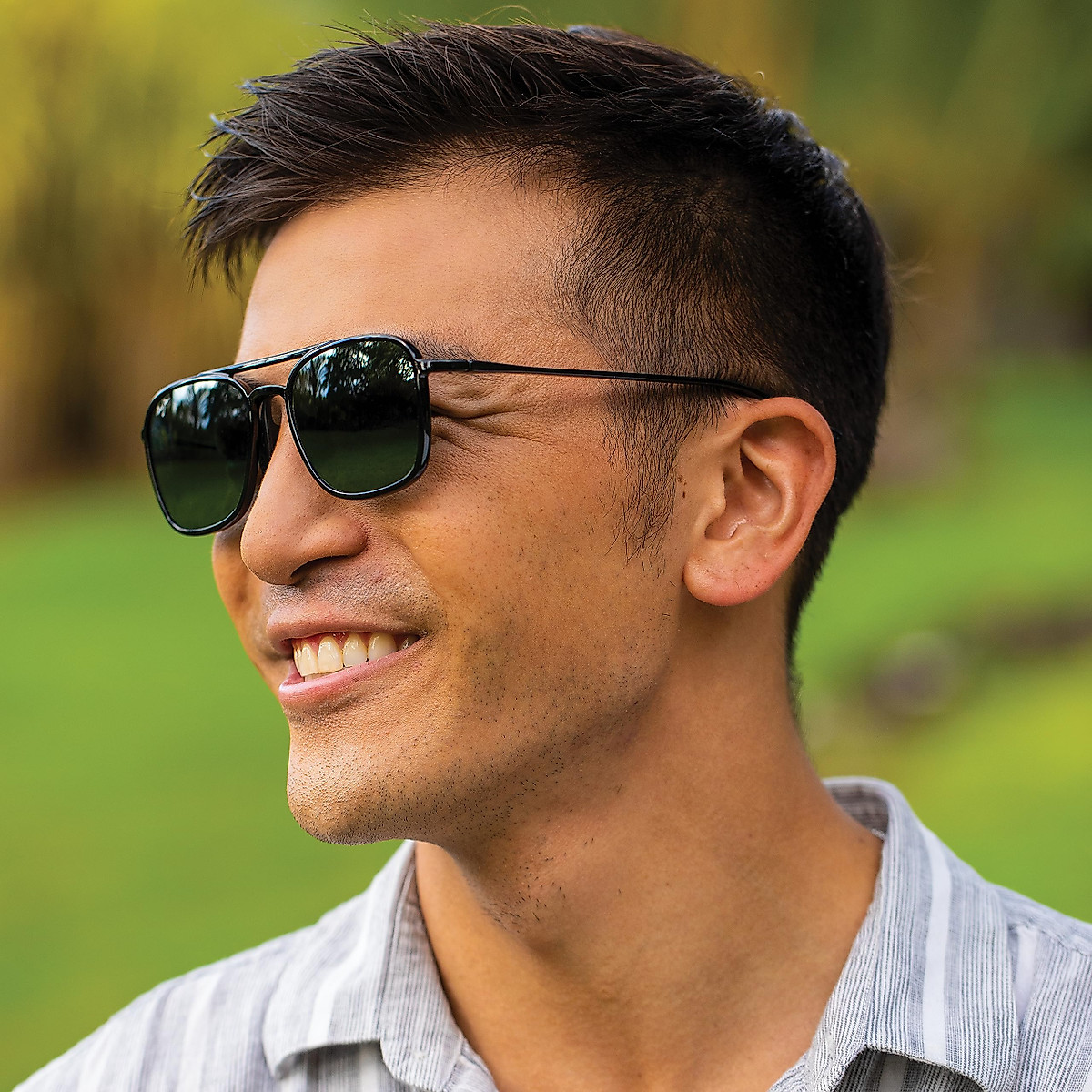 Maui Jim Men's and Women's Keokea Polarized Aviator Sunglasses, Black/Neutral Grey, Medium