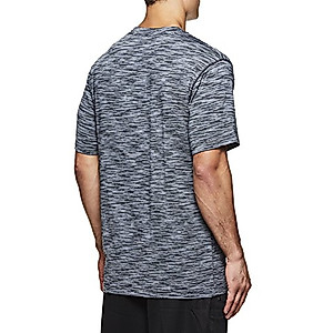 Reebok Men's Supersonic Crewneck Workout T-Shirt Designed with Performance Material - Black Decline Press, Small