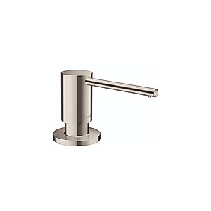 hansgrohe Bath and Kitchen SinkSoap, Focus 3-Inch, Steel Optic, 40438801 Soap Dispenser