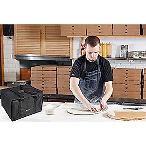cherrboll Insulated Pizza Delivery Bag, 20 by 20 by 14 -Inch, Commercial Grade Food Delivery Bag, Moisture Free