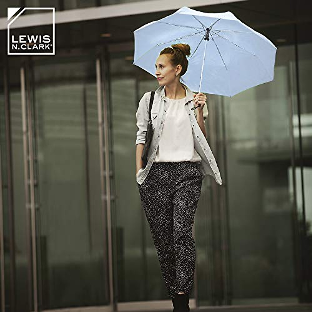 Lewis N. Clark Windproof & Water Repellent Fabric, Automatic Open Close & 1 Year Warranty, Teal, One Size