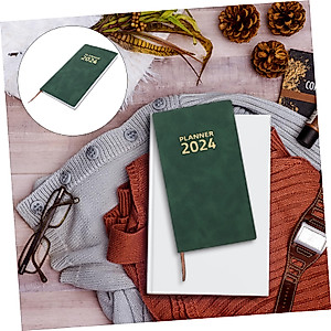 BUTIFULSIC 2024 Agenda Book daily agenda notebook schedule notebook daily schedule notepad notebook yearly notebook for planning notebooks office Planner portable imitation leather
